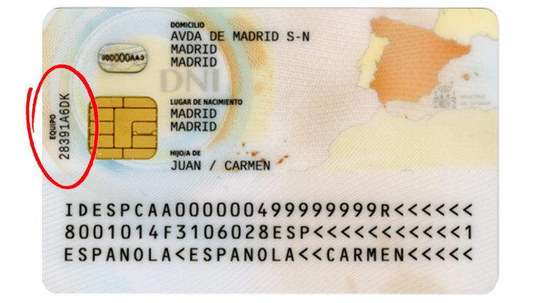 ¿Qué es el número de equipo de expedición en el DNI y dónde está ...