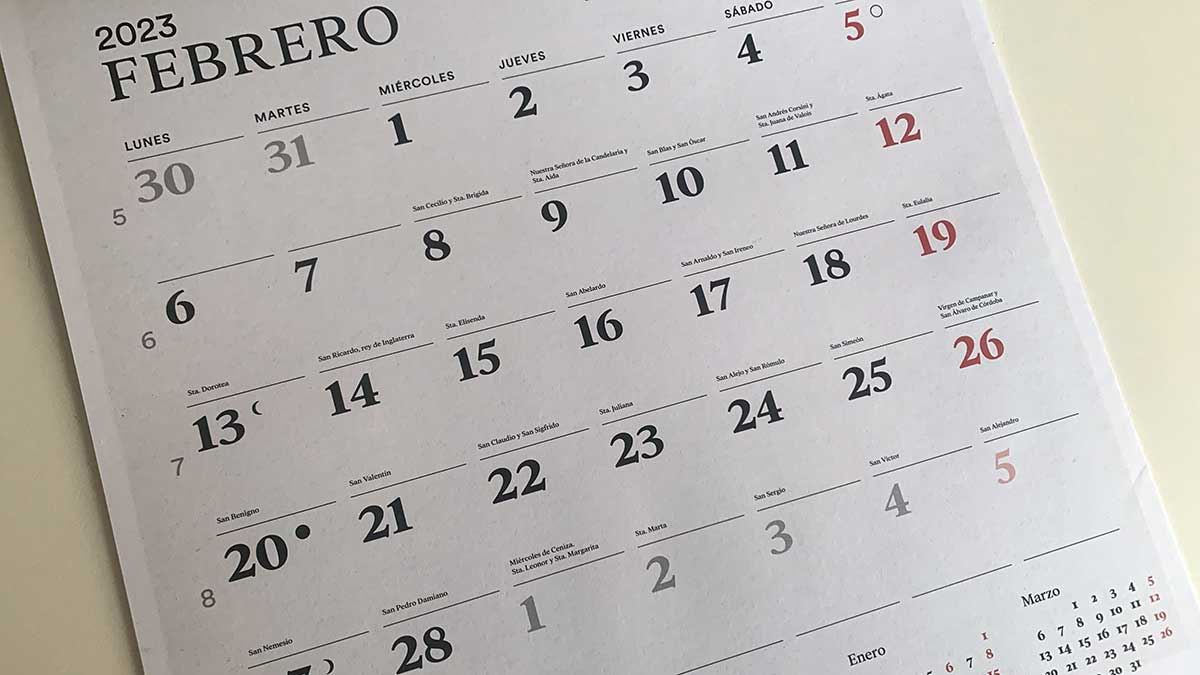 Festivos en febrero: Las 2 comunidades con días de fiesta