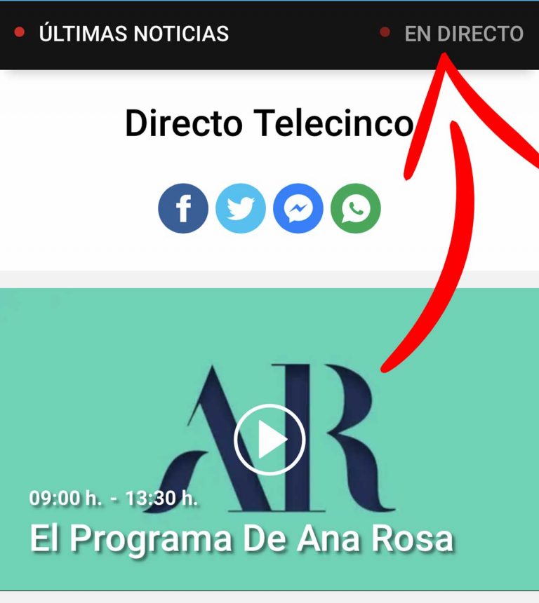 Cómo ver Telecinco en directo desde el móvil | Casacochecurro